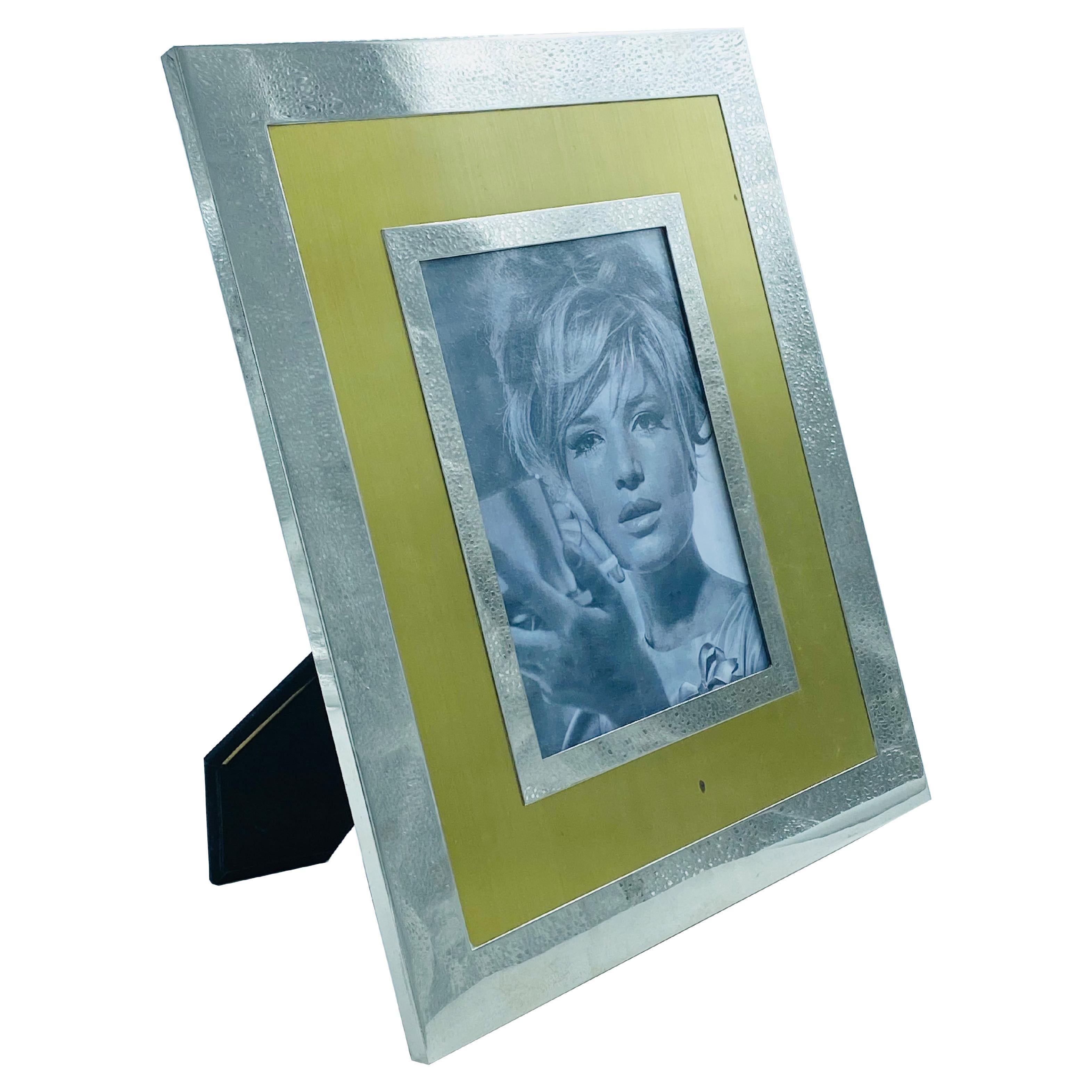 Tortoiseshell Lucite and Brass Picture Photo Frame Guzzini, Italy ...