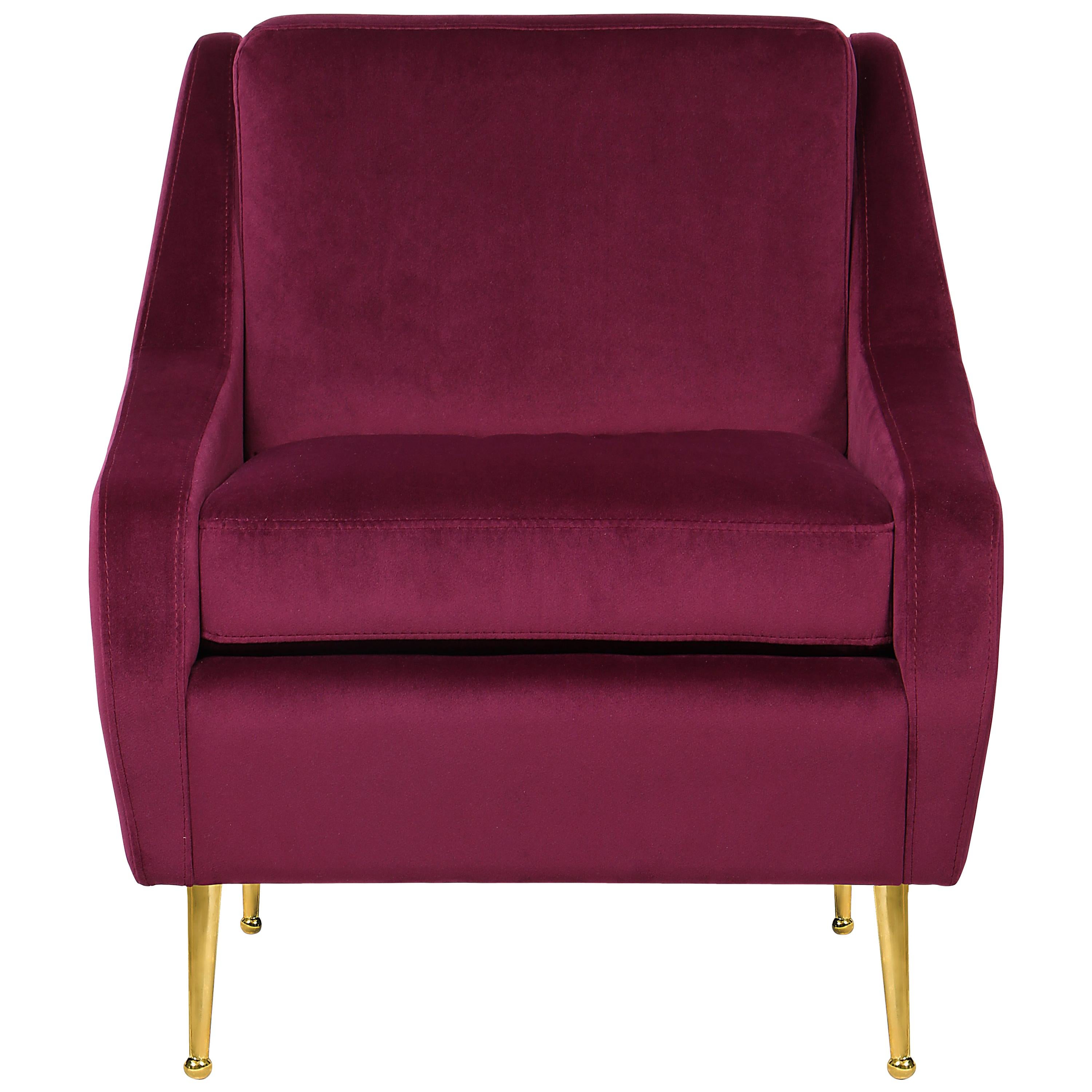 Red Dragon Armchair in Red Velvet For Sale at 1stDibs