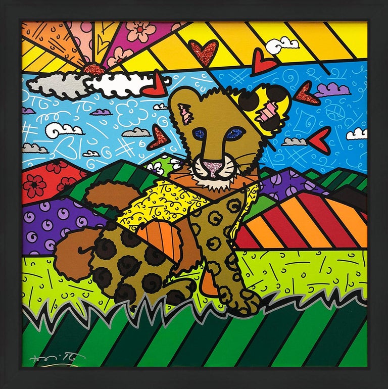 Romero Britto - KARMA (EMBELLISHED CANVAS) For Sale at 1stDibs