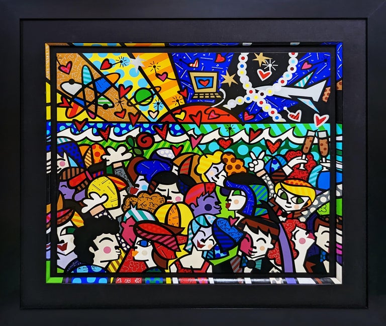 Romero Britto - LOOKING INTO THE FUTURE For Sale at 1stDibs