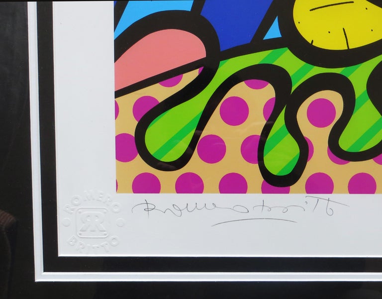 Romero Britto - Romero Britto - Deeply in Love L/E giclee at 1stDibs