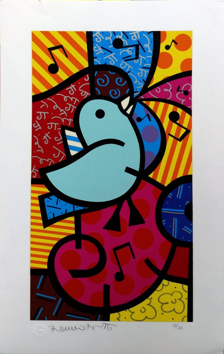 Romero Britto - THE CAT, Print For Sale at 1stdibs
