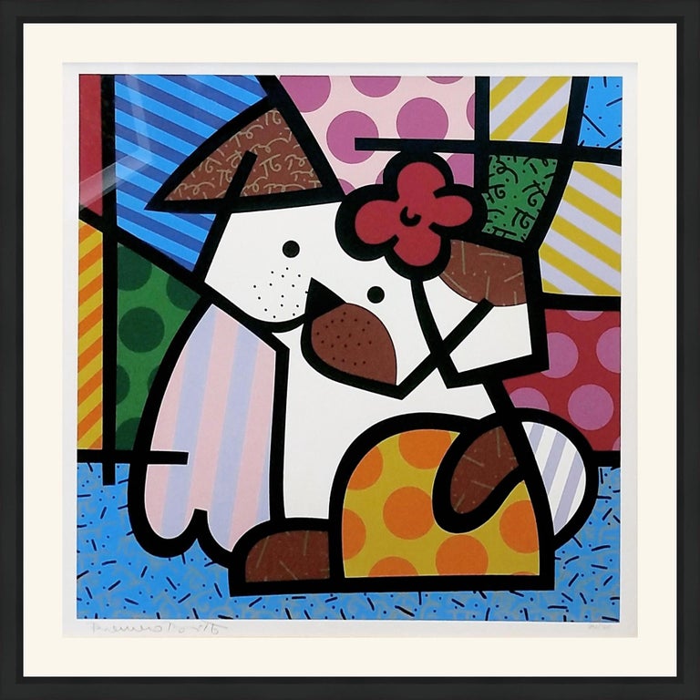 Romero Britto - VALLEY DOG at 1stDibs | romero britto dog