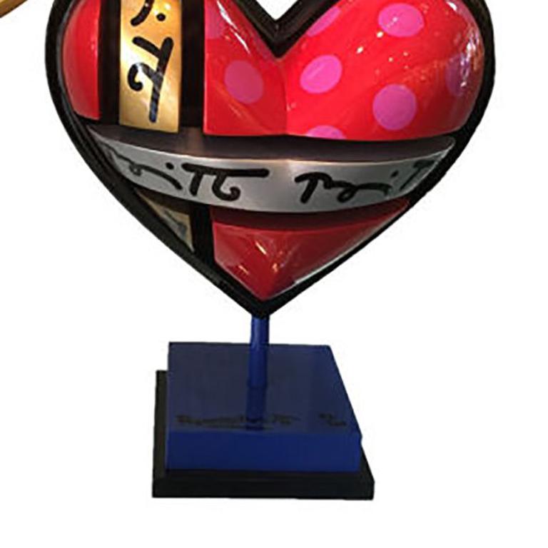 Romero Britto - HEART, Mixed Media Sculpture For Sale at 1stdibs