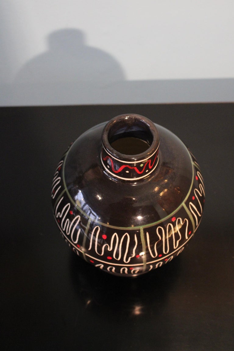 Rometti Ceramic Vase, circa For Sale at 1stDibs