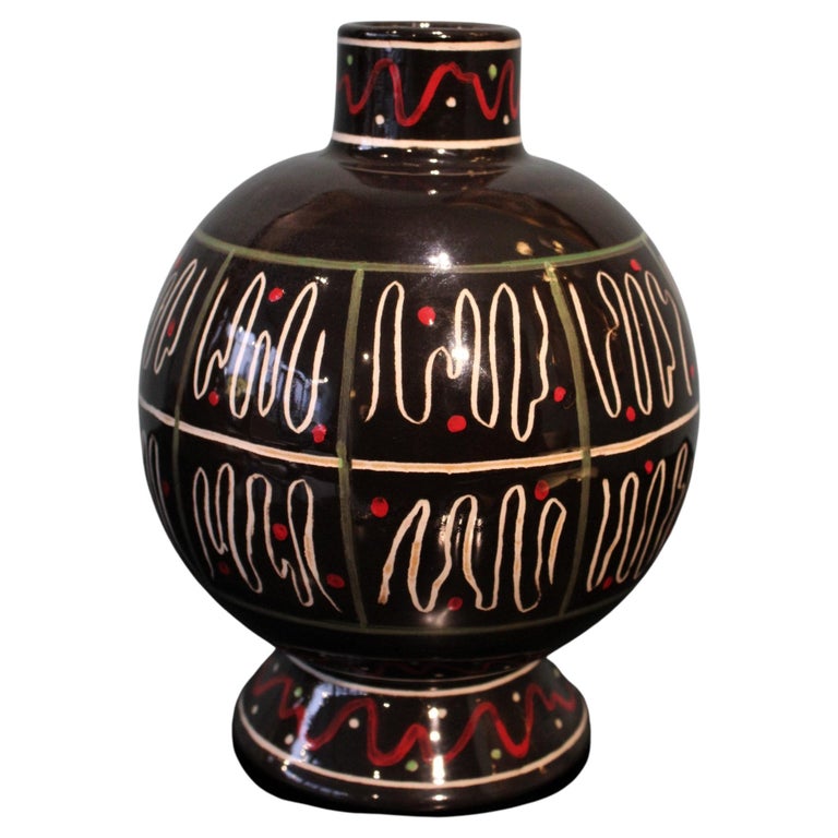 Rometti Ceramic Vase, circa For Sale at 1stDibs