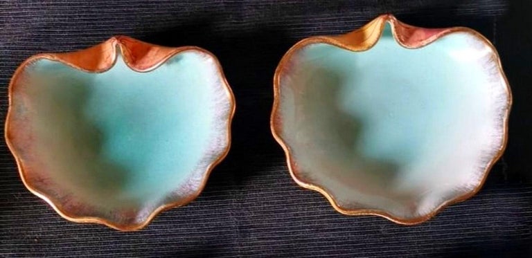 Rometti Ceramiche Umbria 'Italy' Set of 4 Shell-Shaped Ceramic Ashtrays ...