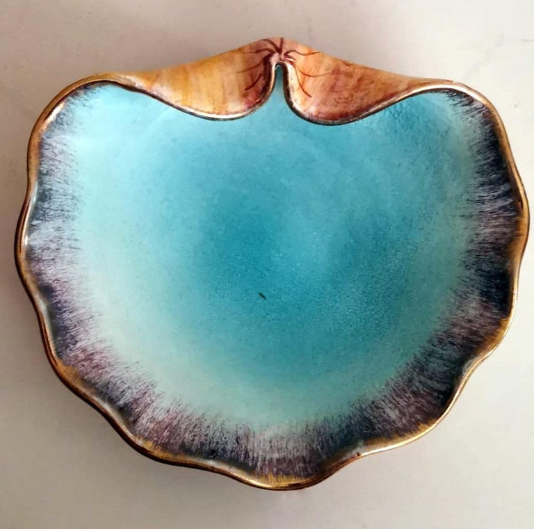 Rometti Ceramiche Umbria 'Italy' Set of 4 Shell-Shaped Ceramic Ashtrays ...