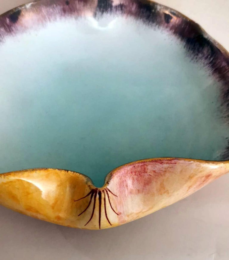 Rometti Ceramiche Umbria 'Italy' Set of 4 Shell-Shaped Ceramic Ashtrays ...