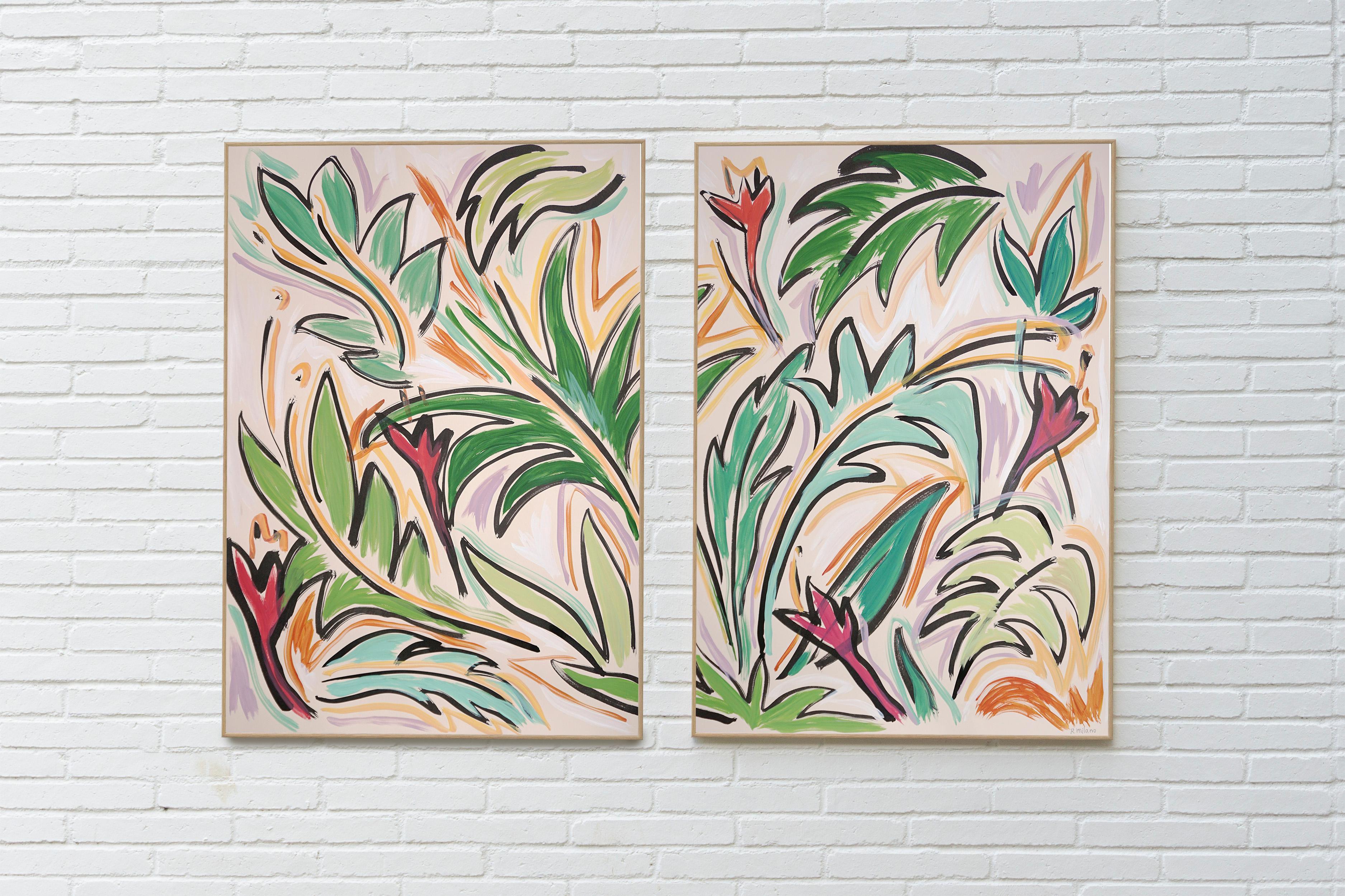 Romina Milano - Botanical Garden Afternoon, Flowers and Green Leafs ...