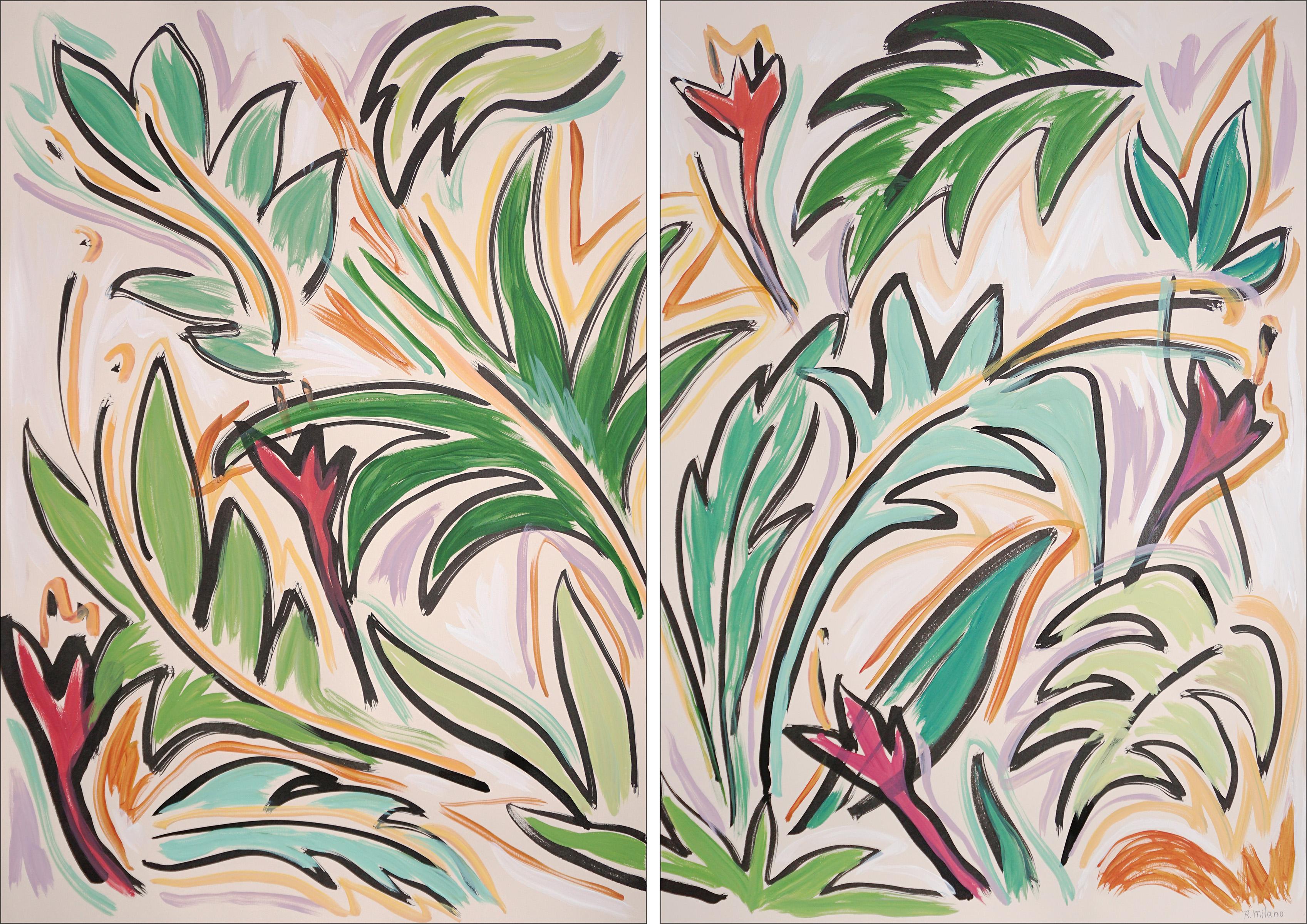 Romina Milano - Botanical Garden Afternoon, Flowers and Green Leafs ...