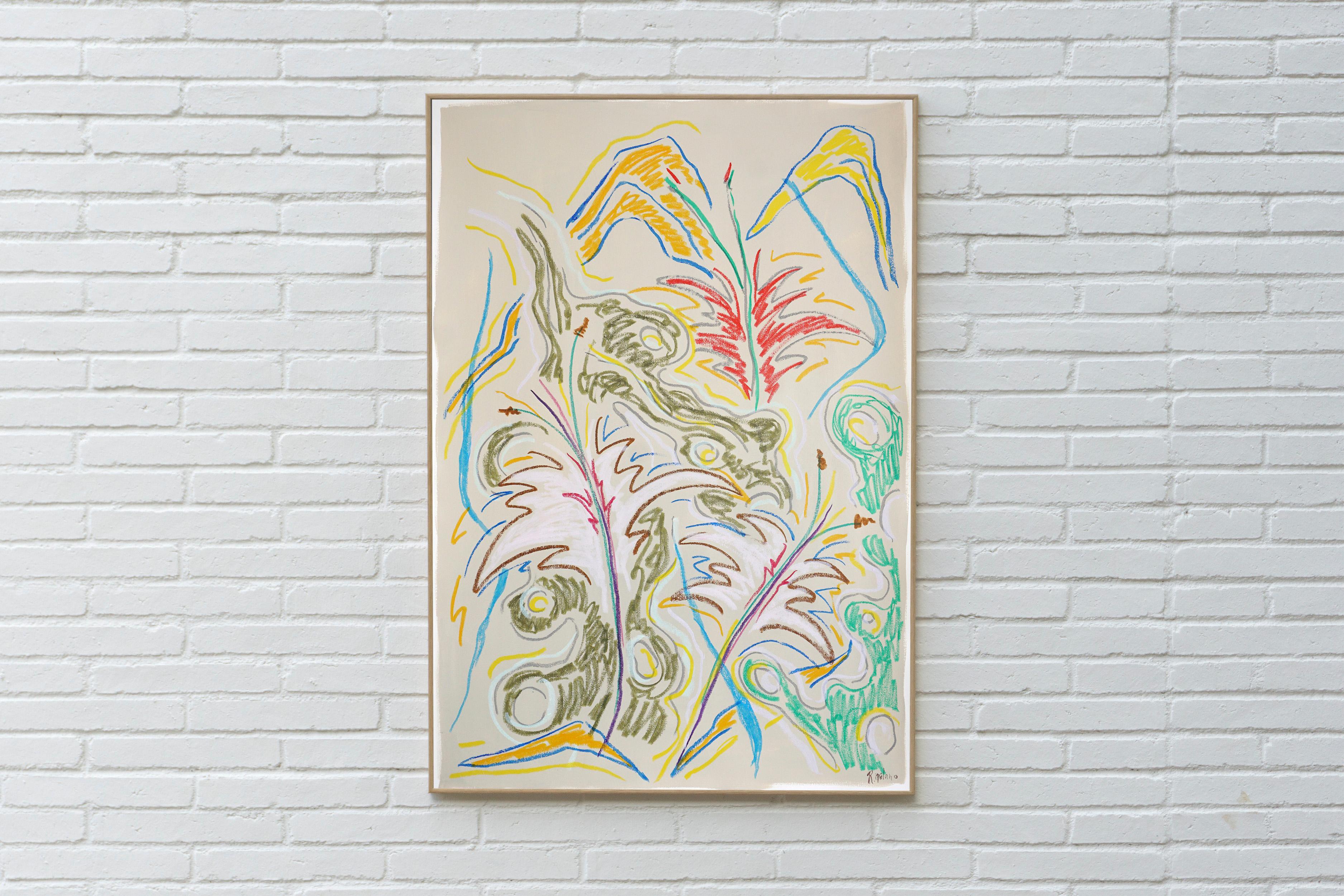 Romina Milano - Jungle Scribble, Expressionist Flora, Vigorous Drawing ...