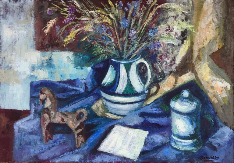 Romualdo Fernandez Barrera - Still life oil on canvas painting ...