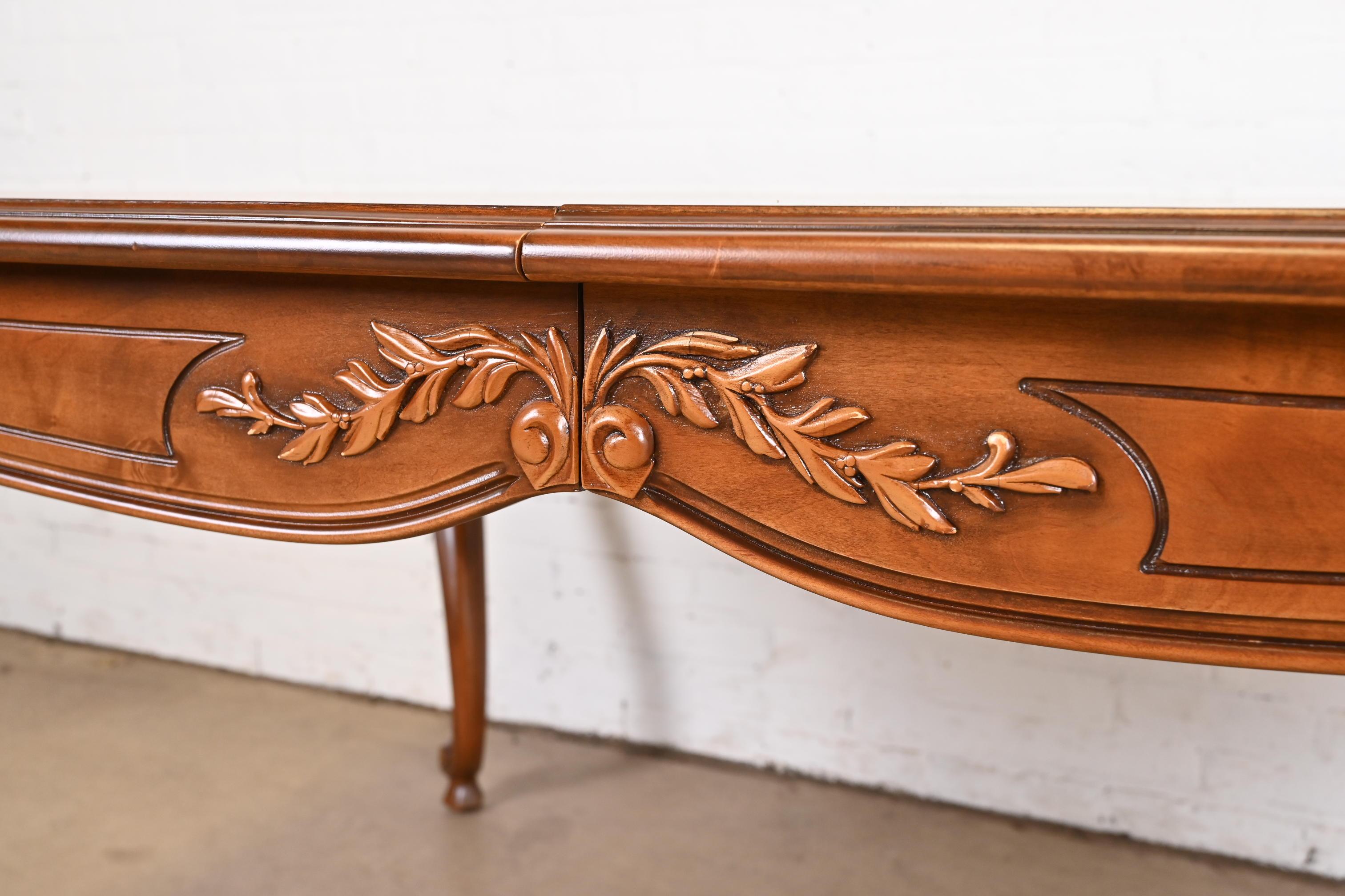 Romweber French Provincial Louis XV Cherry Wood Dining Table, Newly ...