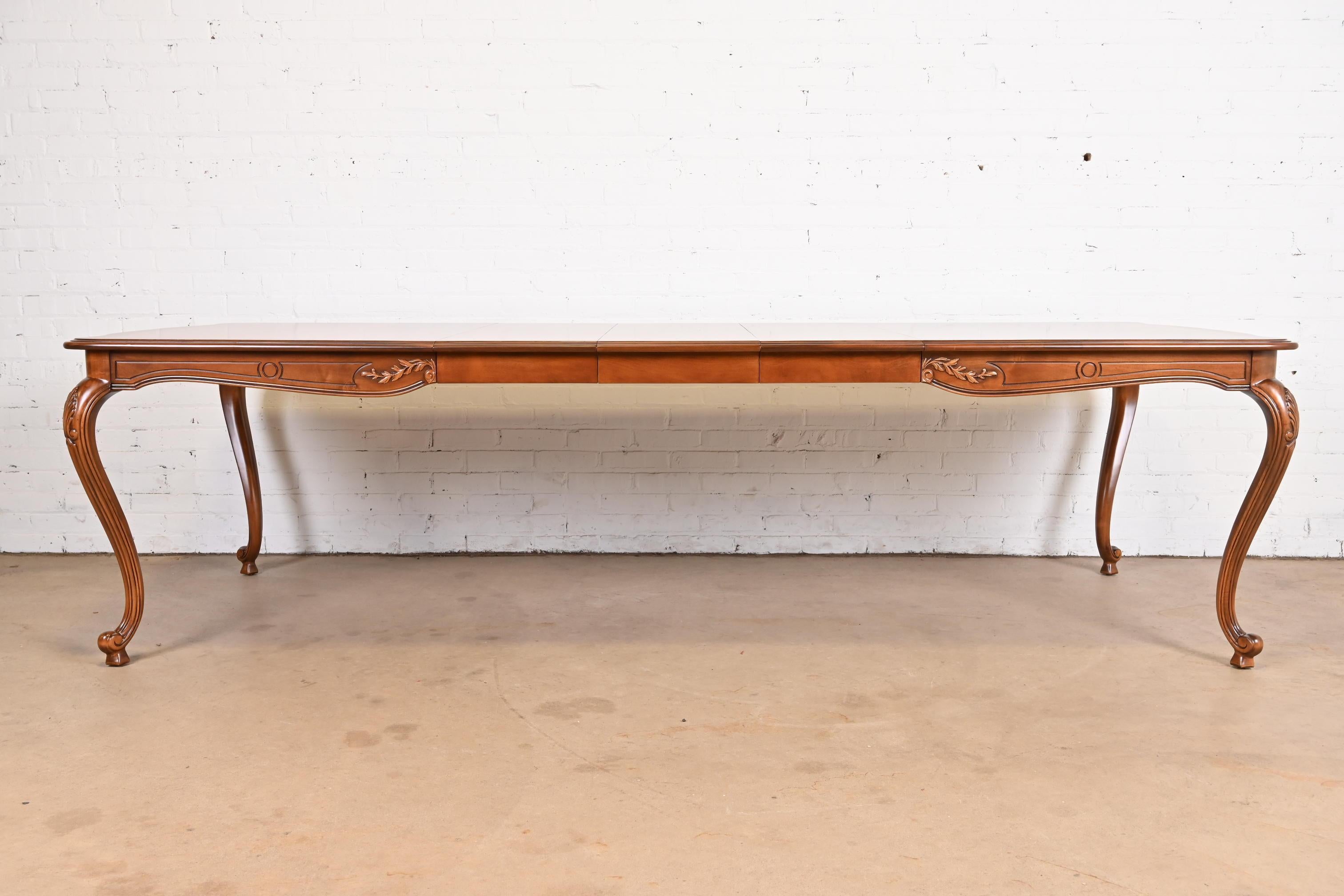 Romweber French Provincial Louis XV Cherry Wood Dining Table, Newly ...