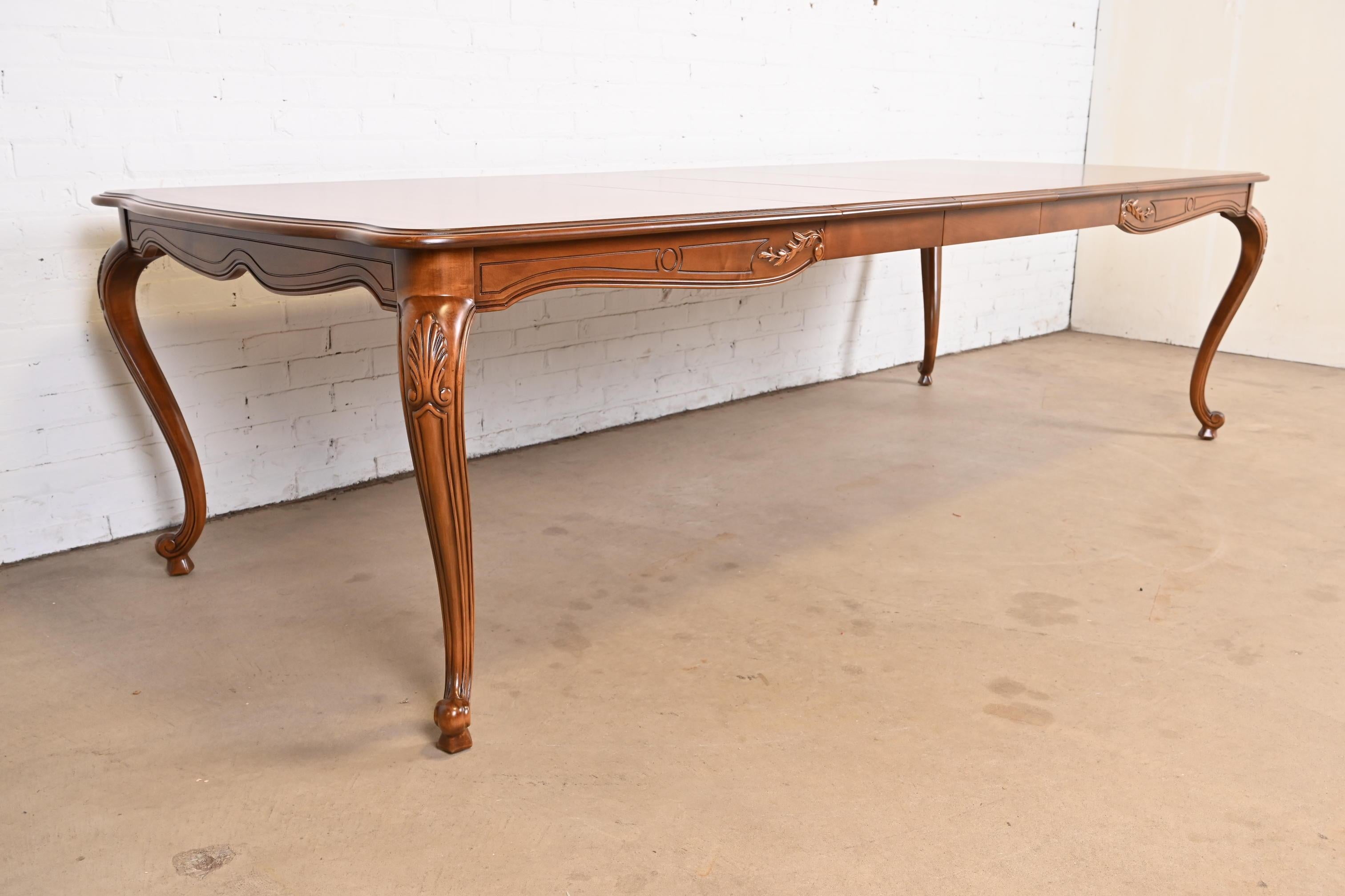 Romweber French Provincial Louis XV Cherry Wood Dining Table, Newly ...