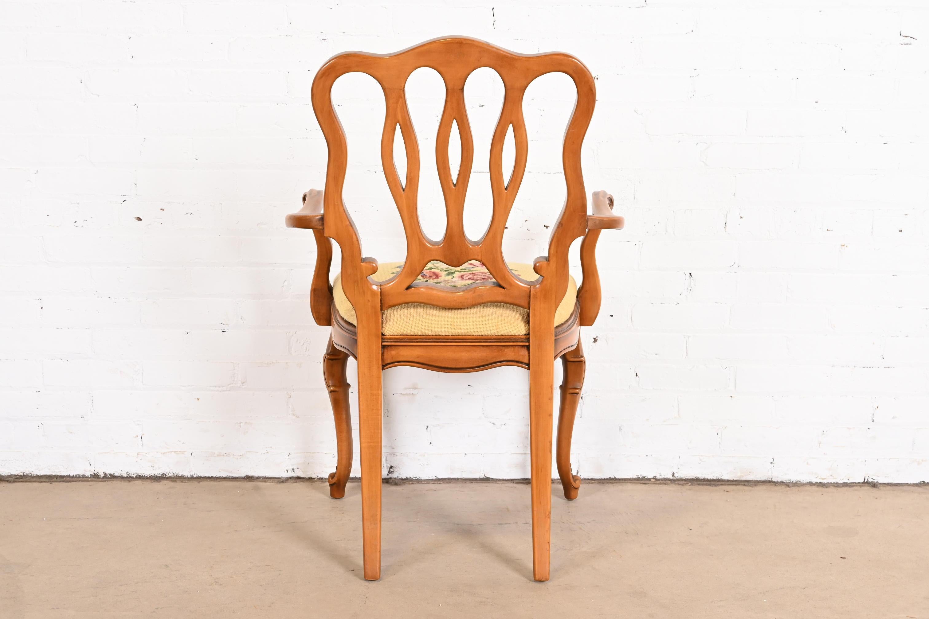 Romweber French Provincial Louis XV Fruitwood Dining Chairs, Set of Six ...