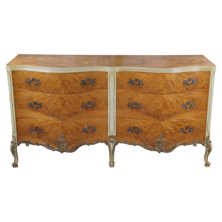 Romweber Französische Provence Louis XV Rokoko-Doppelkommode mit ...