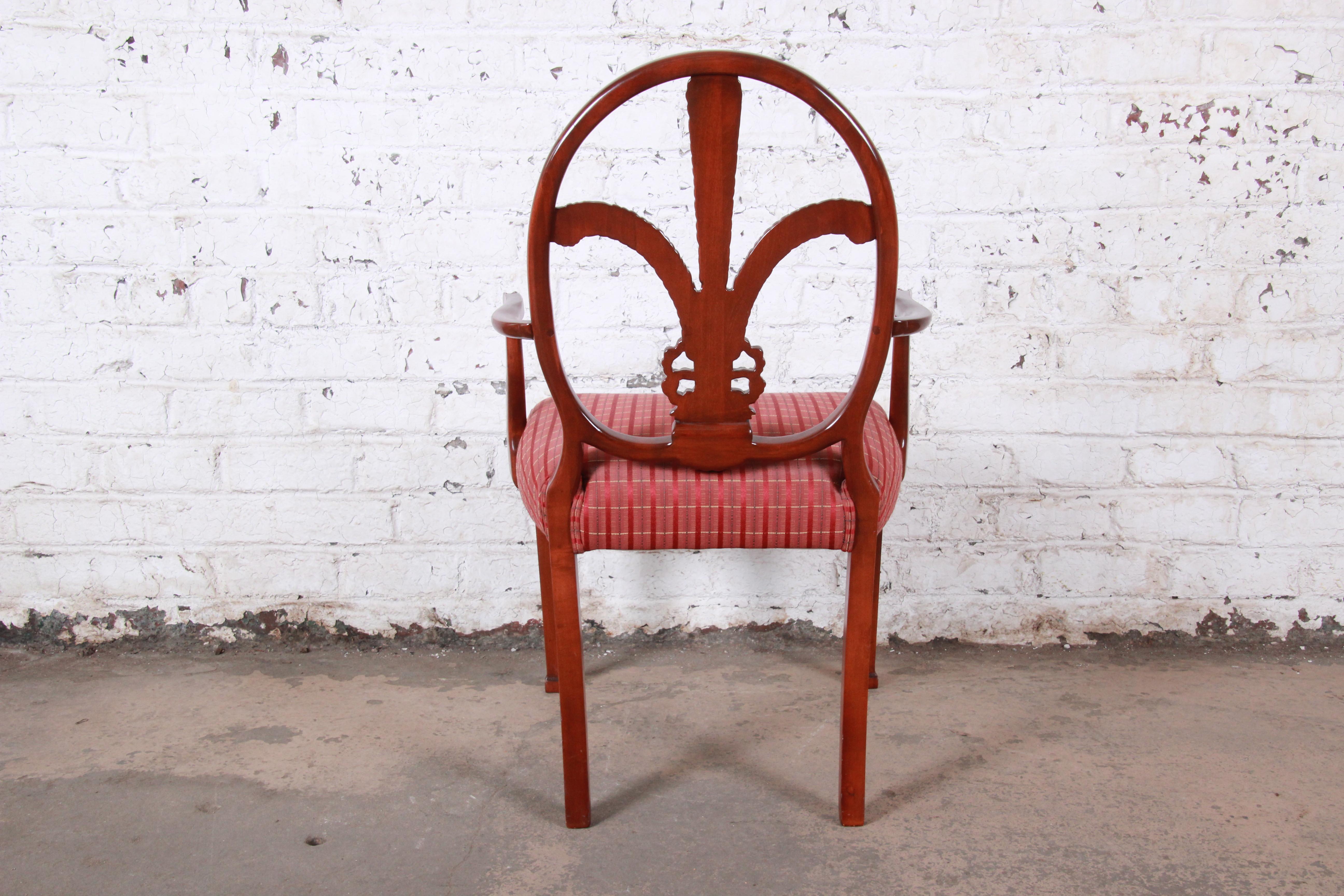 Romweber French Regency Carved Mahogany Shield Back Dining Chairs, Set ...