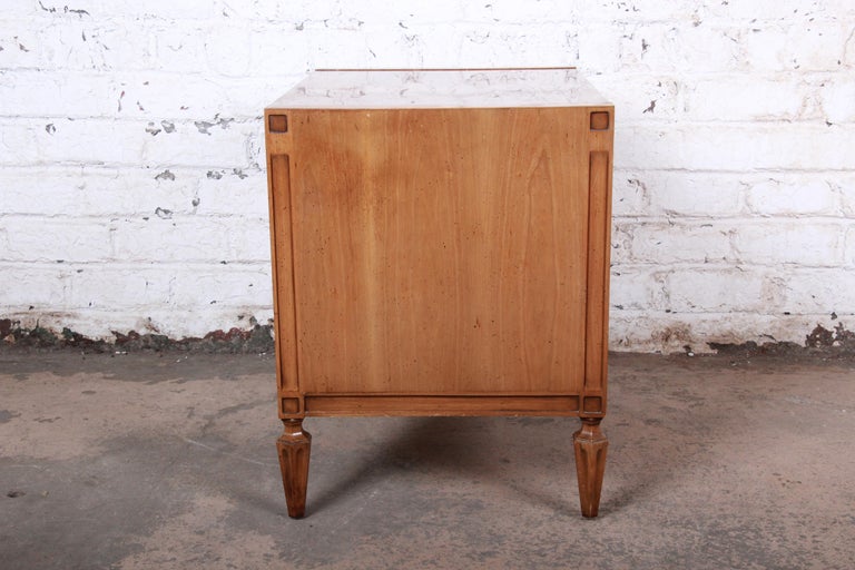 Romweber Midcentury Hollywood Regency Burl Wood Nightstand or End Table ...