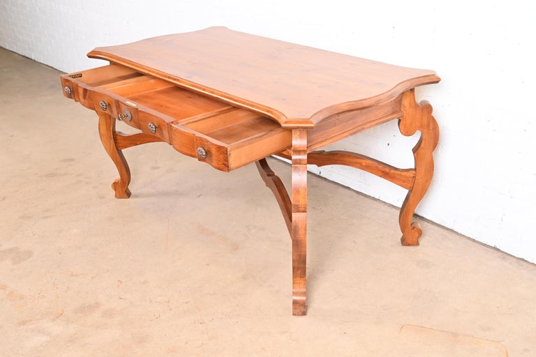 Romweber Spanish Baroque Carved Pine Writing Desk For Sale at 1stDibs