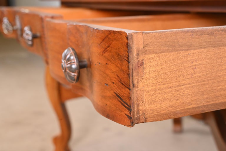 Romweber Spanish Baroque Carved Pine Writing Desk For Sale at 1stDibs