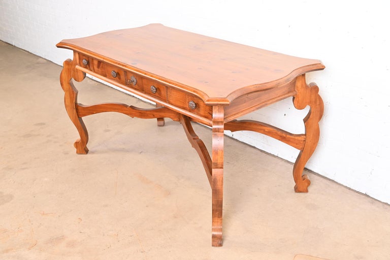 Romweber Spanish Baroque Carved Pine Writing Desk For Sale at 1stDibs