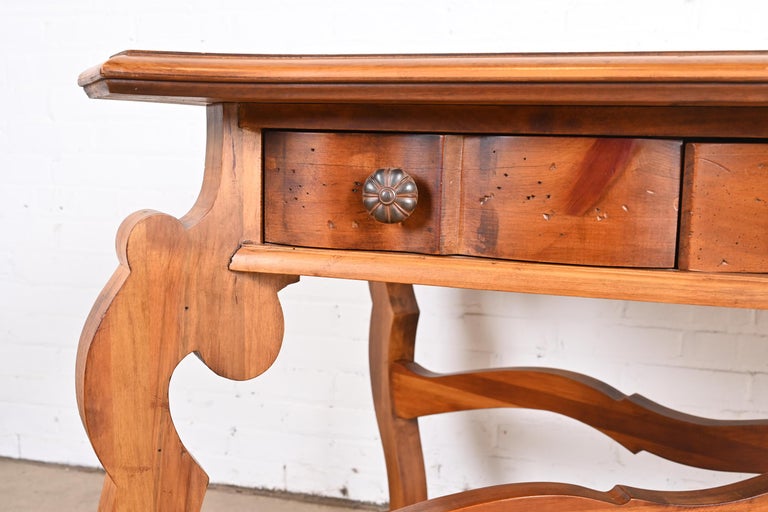 Romweber Spanish Baroque Carved Pine Writing Desk For Sale at 1stDibs