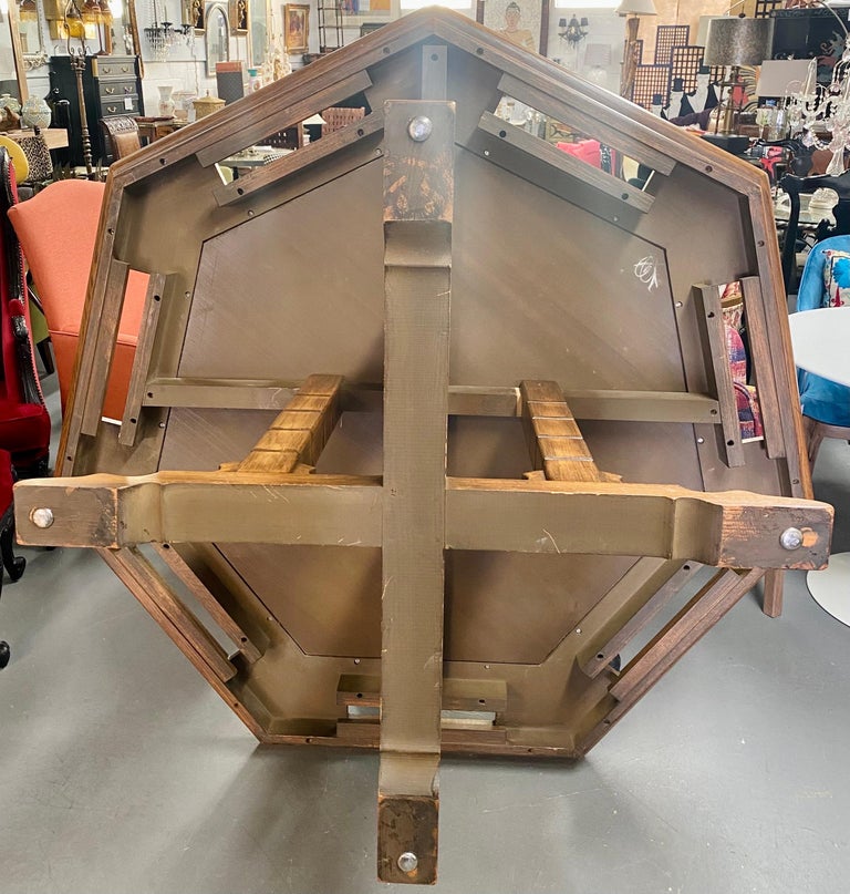 Romweber Viking Oak and Vinyl Top Poker Table with Barrel Chairs, a Set ...