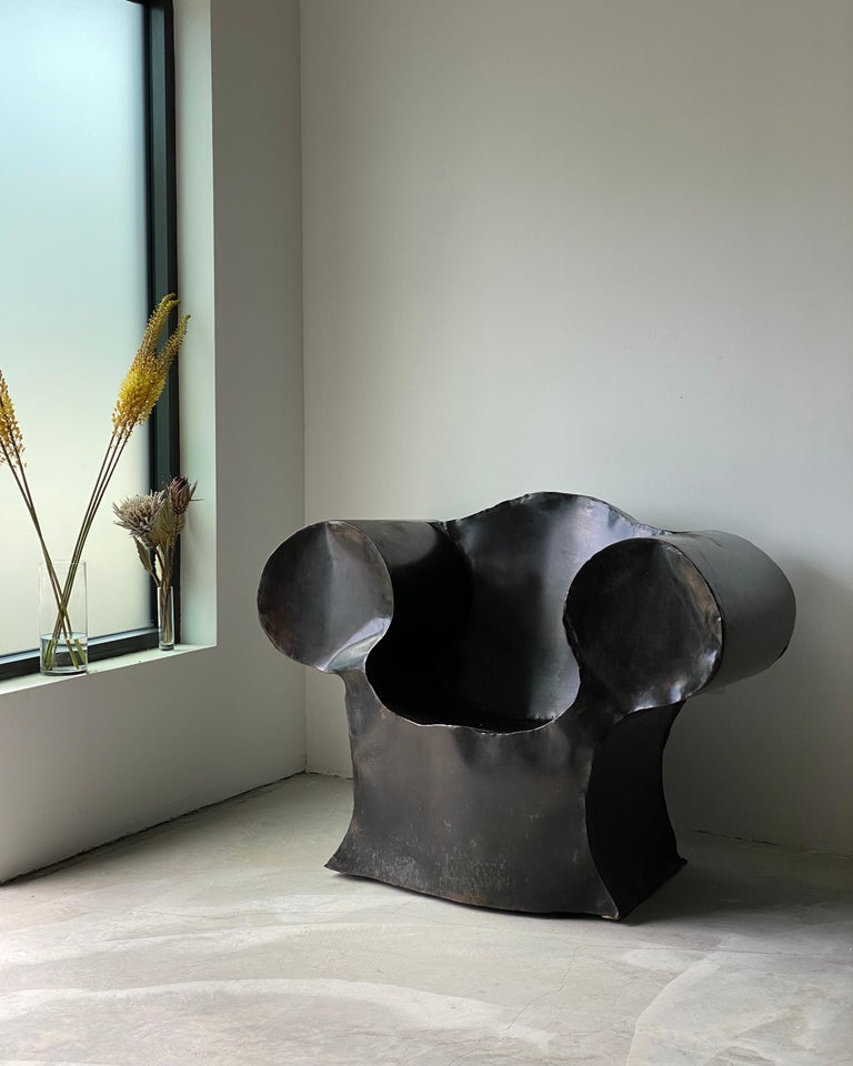 Ron Arad, Early "Big Easy" Chair, Patinated Steel, One Off, Great ...