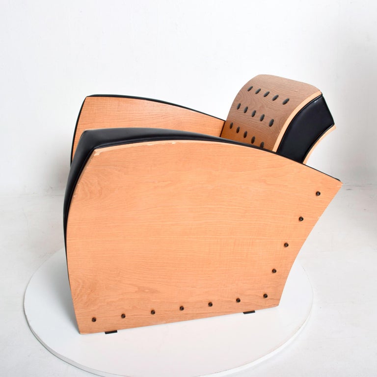 Ron Arad Fauteuil Rubber Crust Beech and Black Arm Chair Contemporary ...