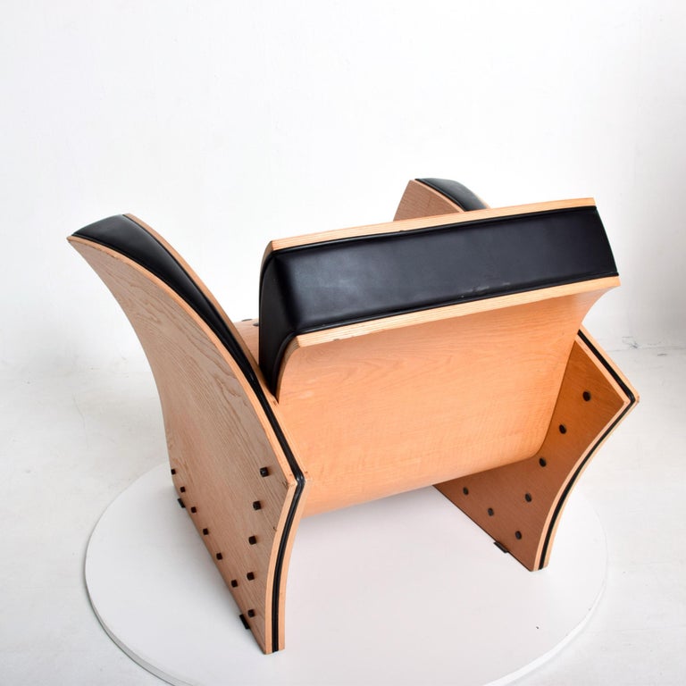 Ron Arad Fauteuil Rubber Crust Beech and Black Arm Chair Contemporary ...