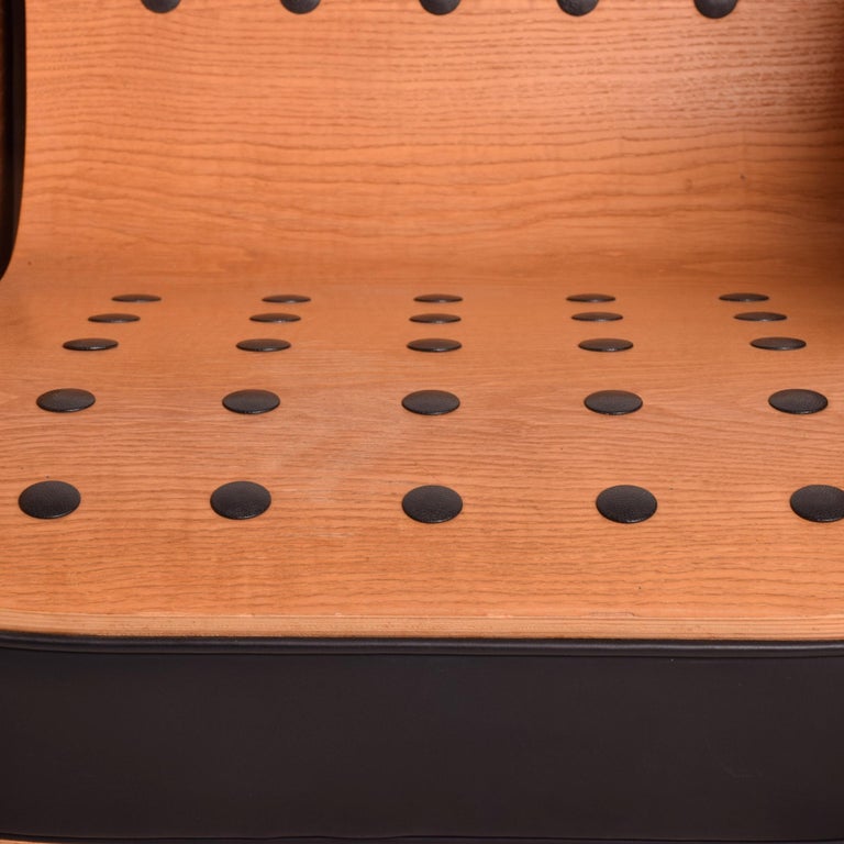 Ron Arad Fauteuil Rubber Crust Beech and Black Arm Chair Contemporary ...