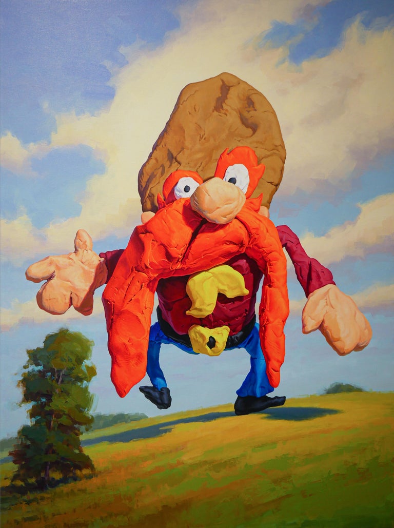 Ron DeFelice - "Darn Tootin" Blue, Orange, Yellow and Red Contemporary ...