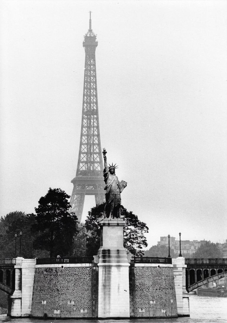 Ron Galella - The Eiffel Tower with Statue of Lady Liberty, 1965 For ...