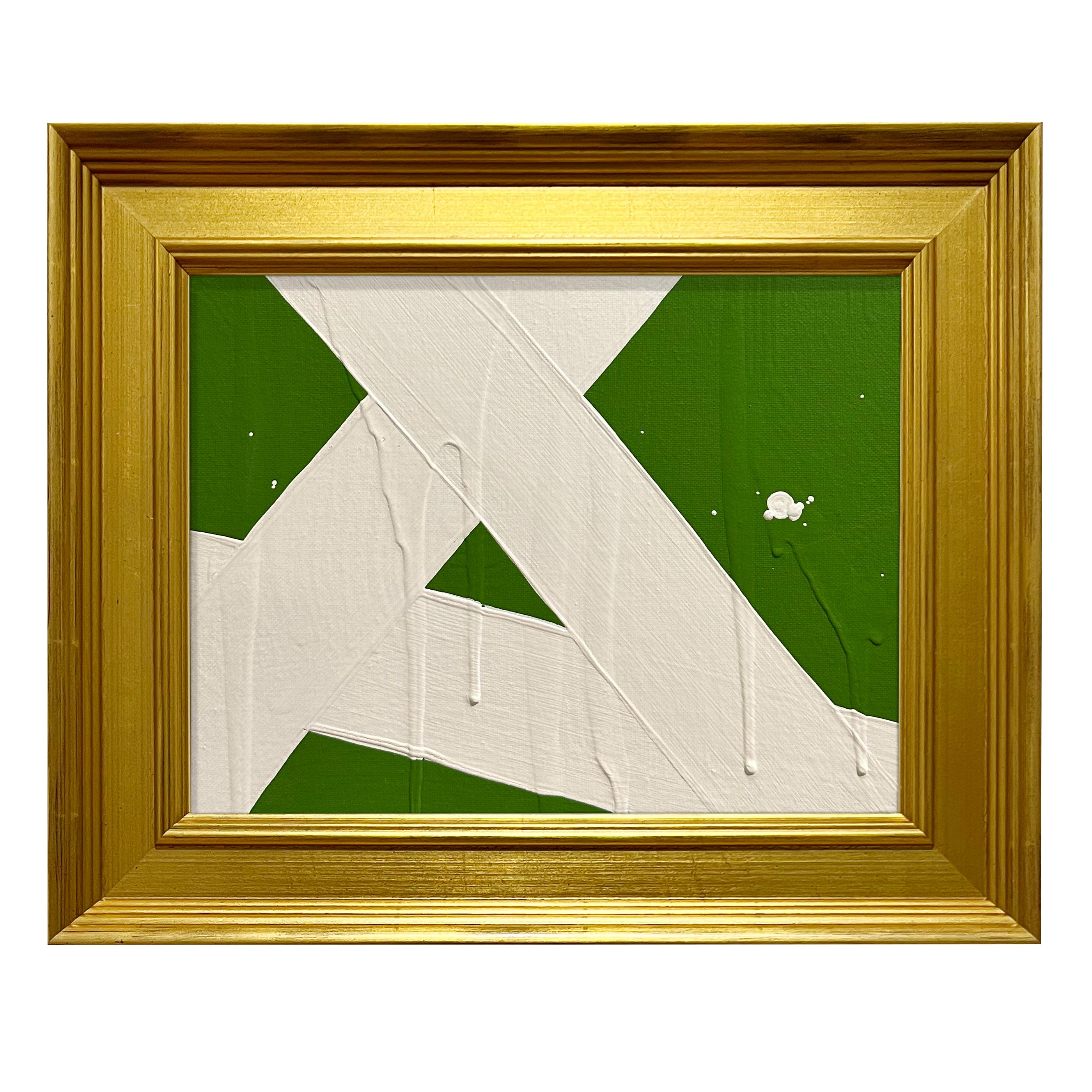 Ron Giusti - Ron Giusti Mini Abstract Kelly Cream Acrylic Painting at ...