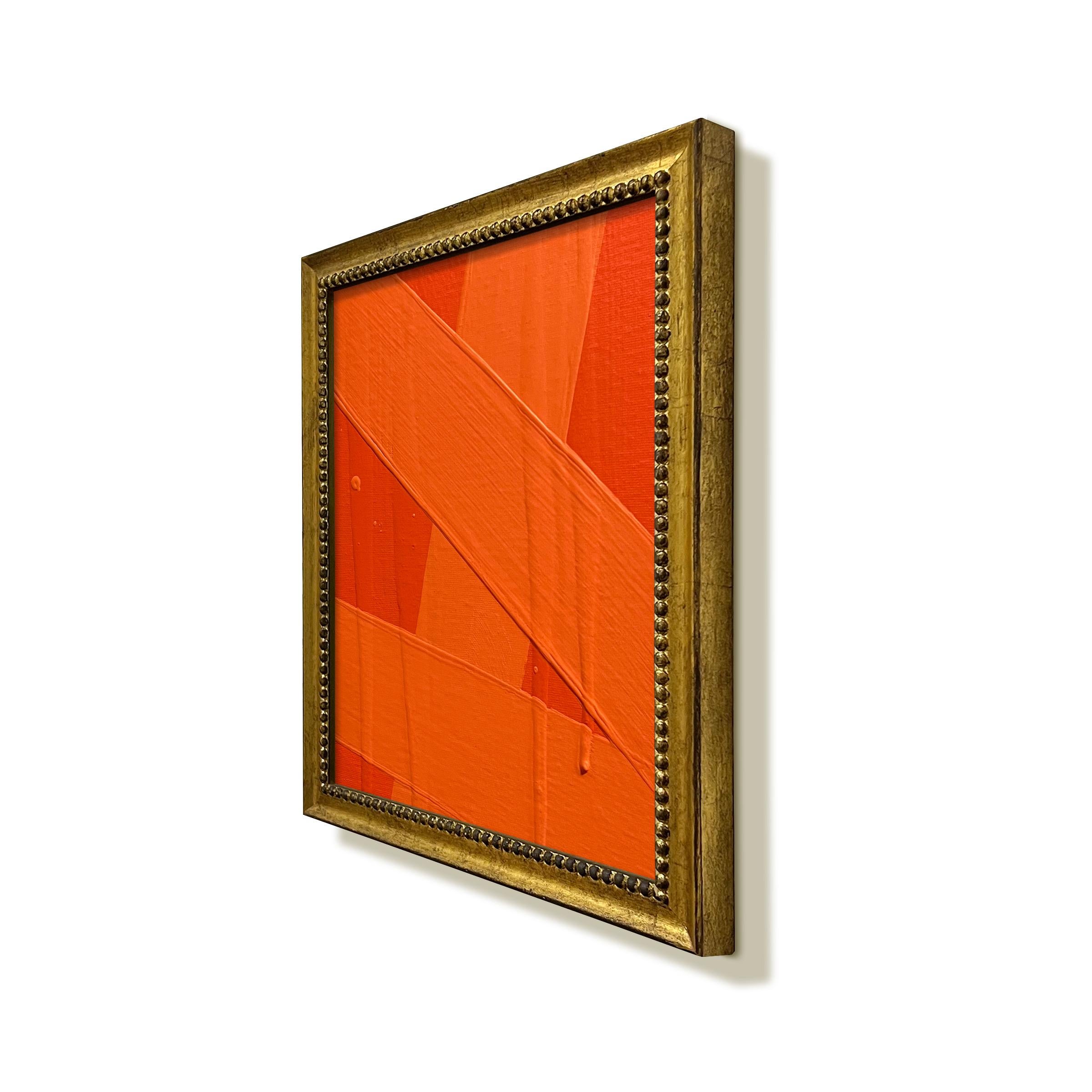 Ron Giusti - Ron Giusti Mini Abstract Orange Tangerine Acrylic Painting ...