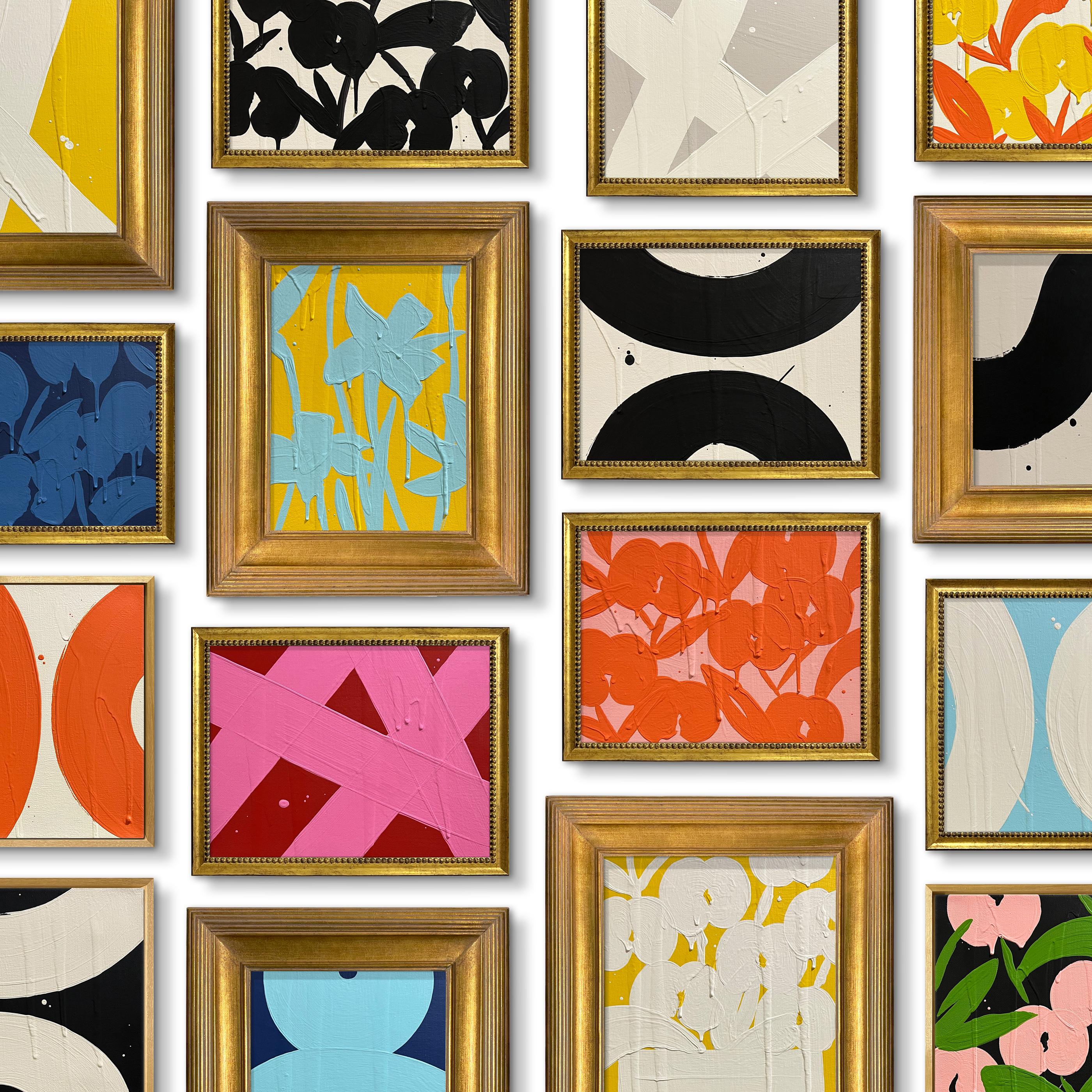 Ron Giusti - Ron Giusti Mini Hebi Black Cream Acrylic Painting at ...