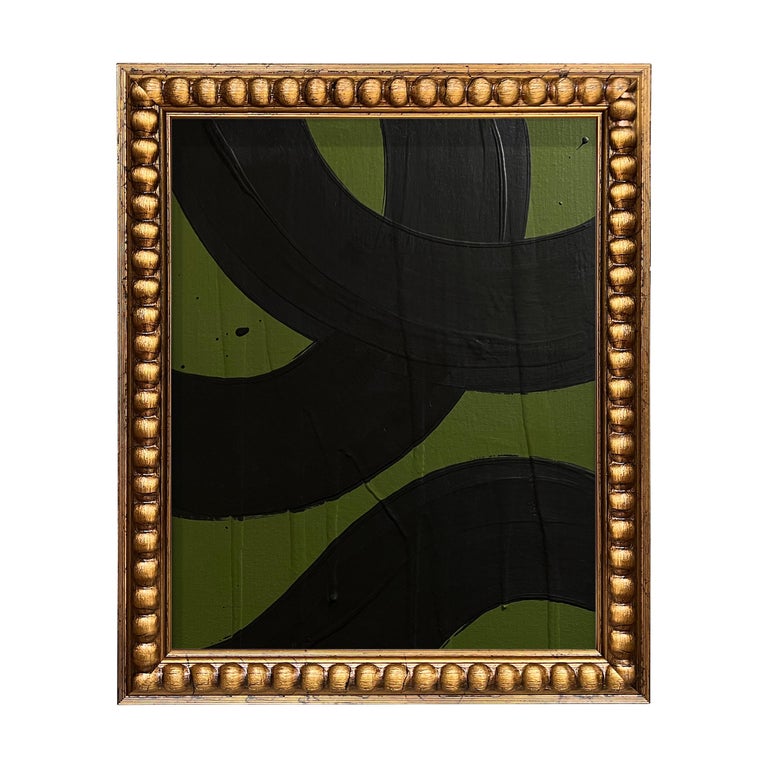 Ron Giusti - Ron Giusti Mini Hebi Forest Black Acrylic Painting at 1stDibs