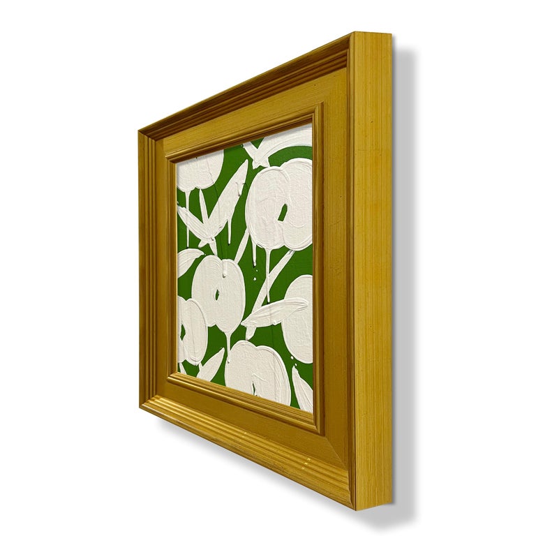 Ron Giusti - Ron Giusti Mini Orchid Kelly Cream Acrylic Painting at 1stDibs