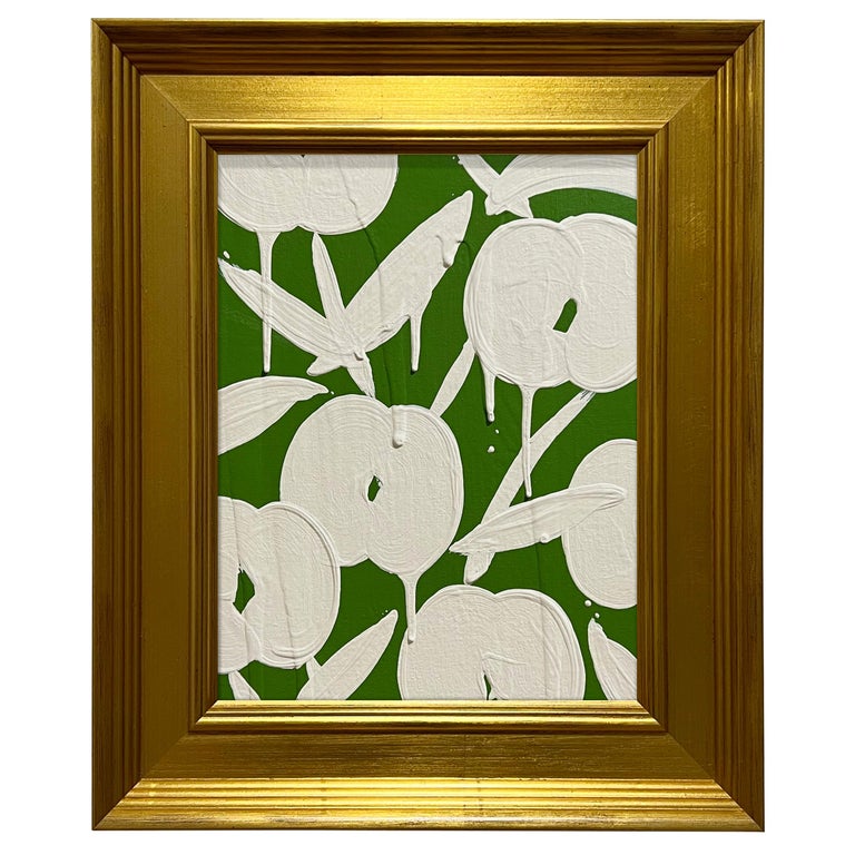 Ron Giusti - Ron Giusti Mini Orchid Kelly Cream Acrylic Painting at 1stDibs
