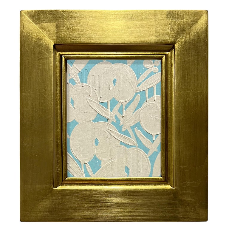 Ron Giusti - Ron Giusti Mini Orchid Light Blue Cream Acrylic Painting ...