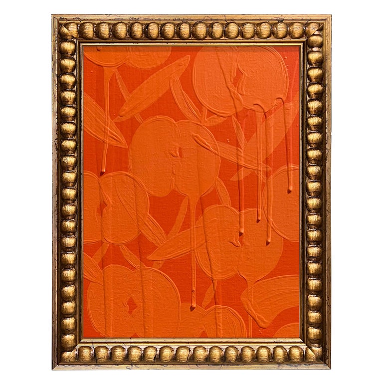 Ron Giusti - Ron Giusti Mini Orchid Orange Tangerine Acrylic Painting ...