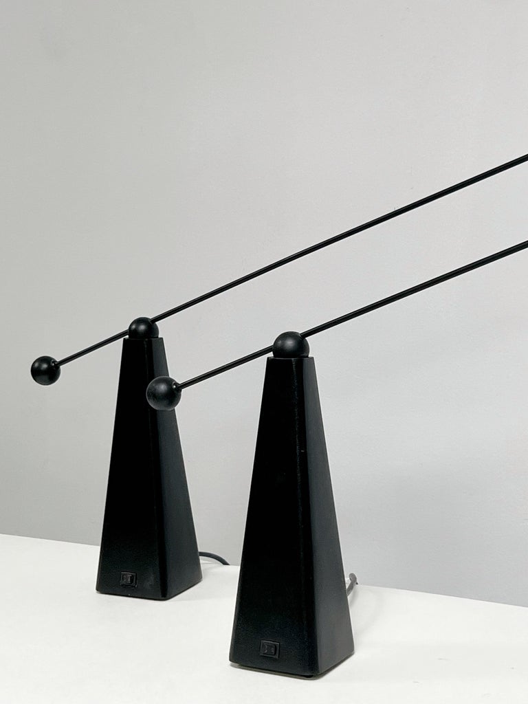 Ron Rezek Pair of Orbit Mobile Table Desk Lamps For Sale at 1stDibs