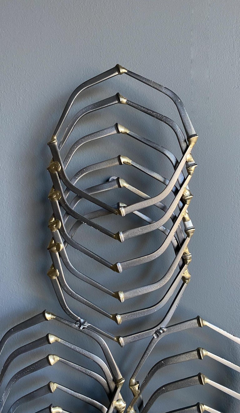 Ron Schmidt Brutalist Metal Nail Art Signed Sculpture, circa 1980 For ...