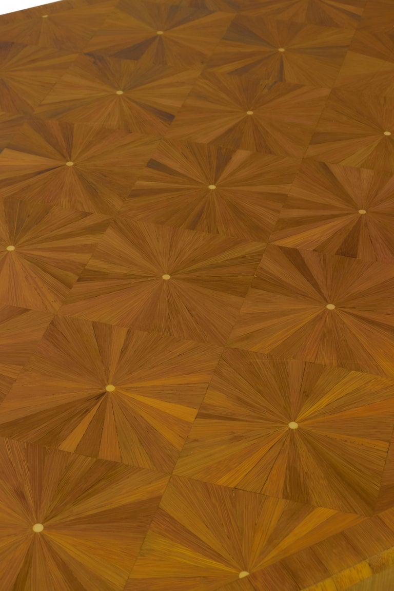 Ron Seff American High Style Straw Starburst Marquetry Cocktail ...