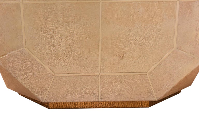 Ron Seff Cream and Off White Shagreen and Bone Inlaid Rare Side Tables ...