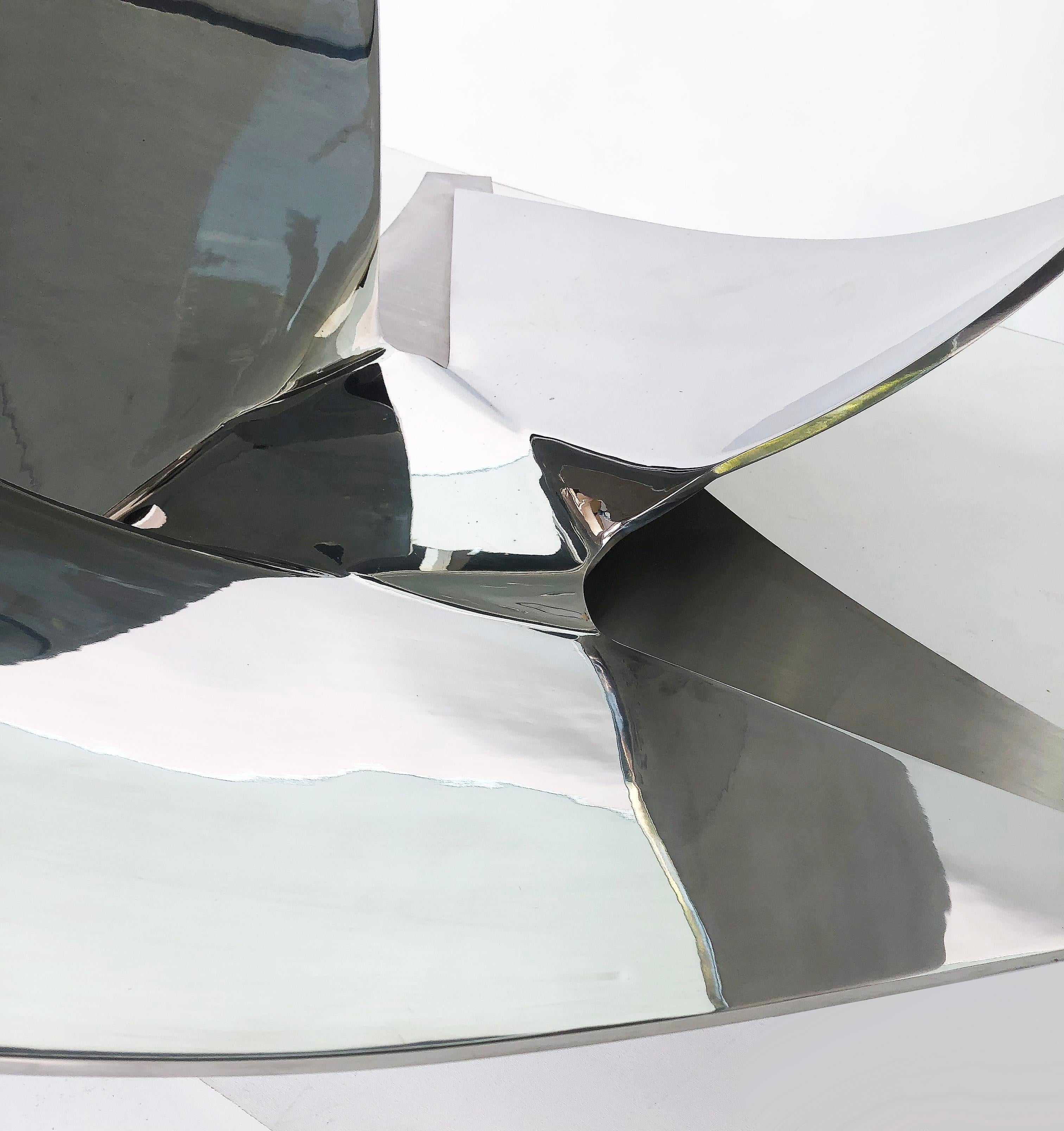 Ron Seff Important Stainless Steel "Coronet" Dining Table For Sale at ...