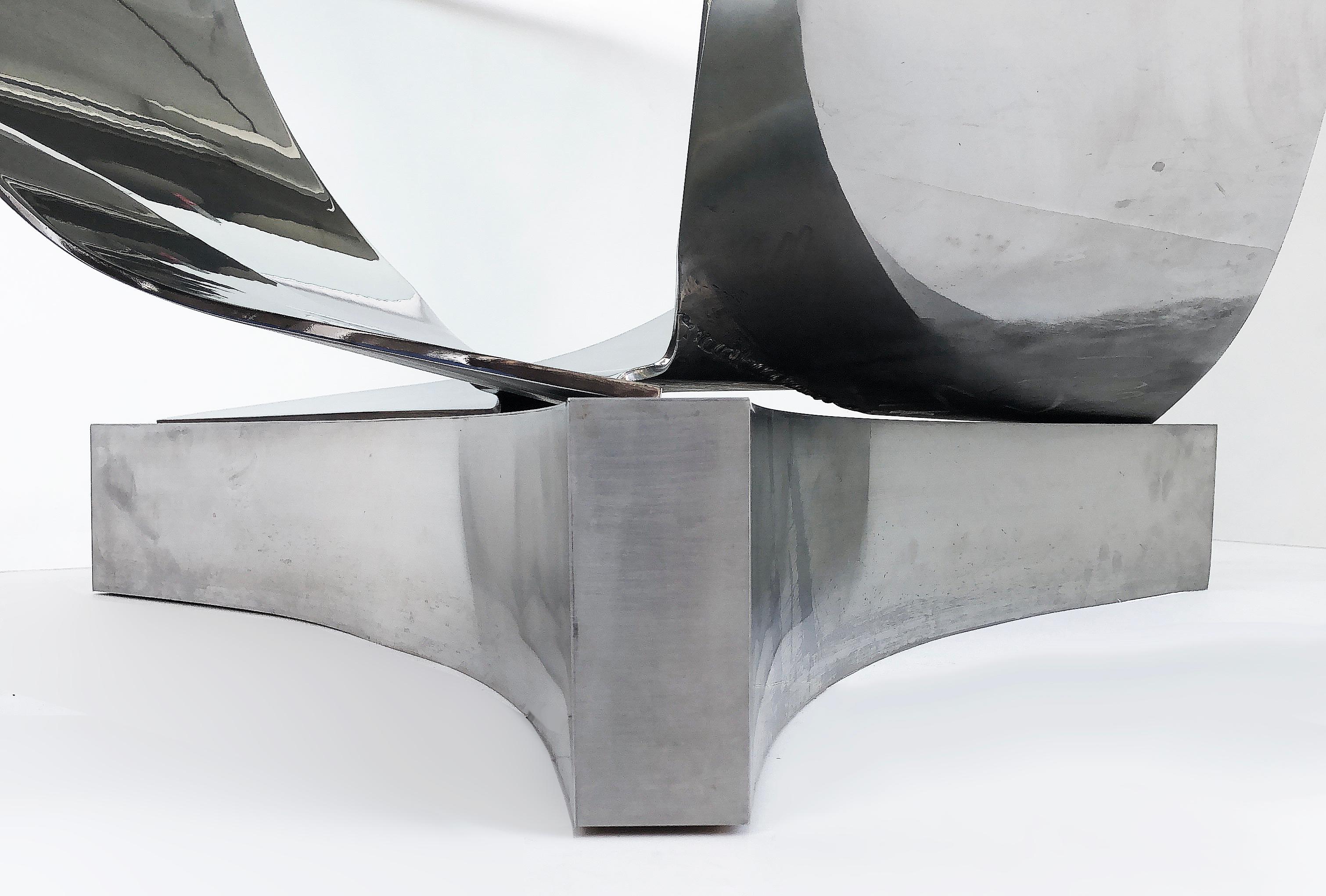 Ron Seff Important Stainless Steel "Coronet" Dining Table For Sale at ...