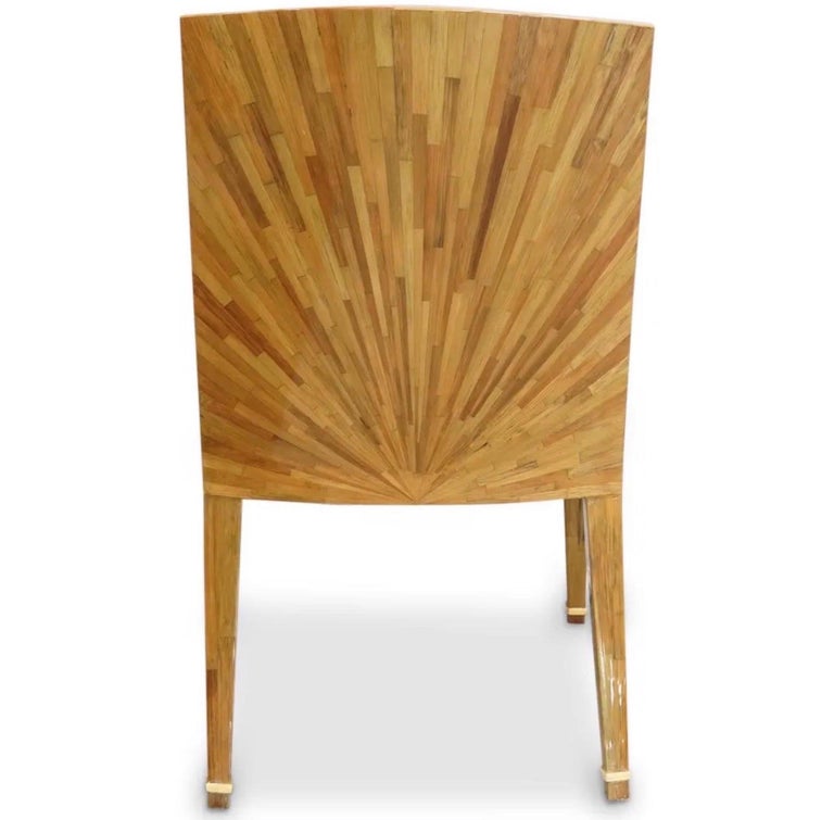 Ron Seff Sunburst Marquetry Armchair For Sale at 1stDibs
